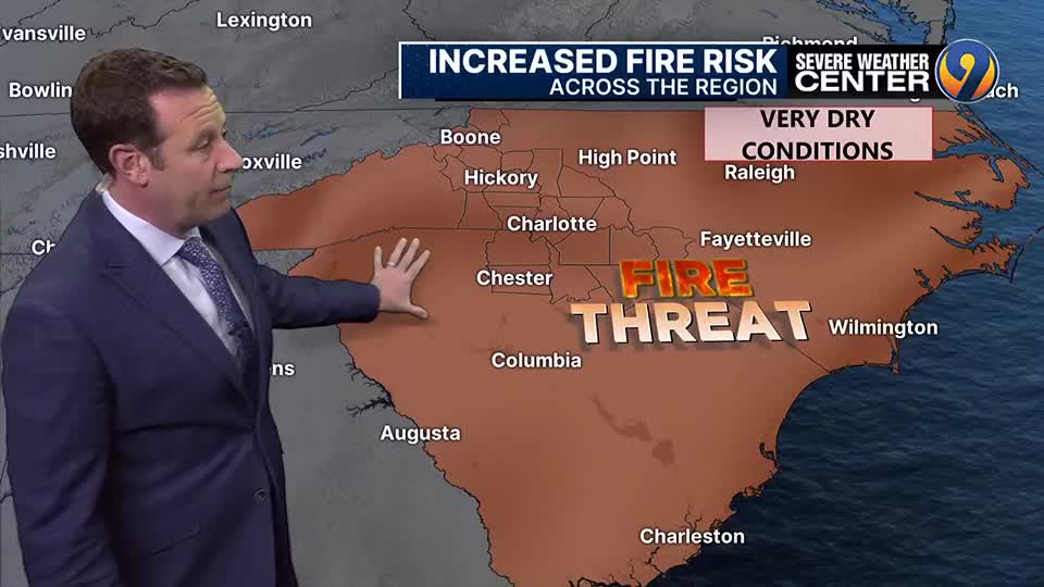 FORECAST: Increased fire risk ahead of scattered storms later this week
