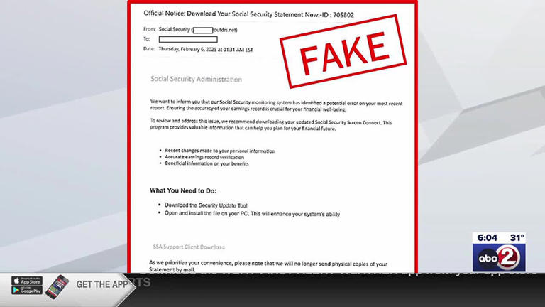 Social Security email scam: Don’t download that ‘security update’!