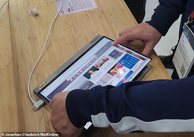 Lenovo laptop features a foldable screen that stretches out 18-INCHES