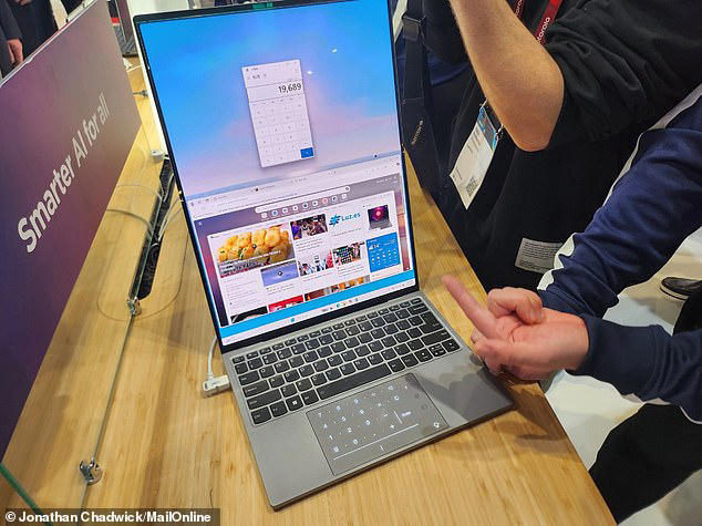Lenovo laptop features a foldable screen that stretches out 18-INCHES