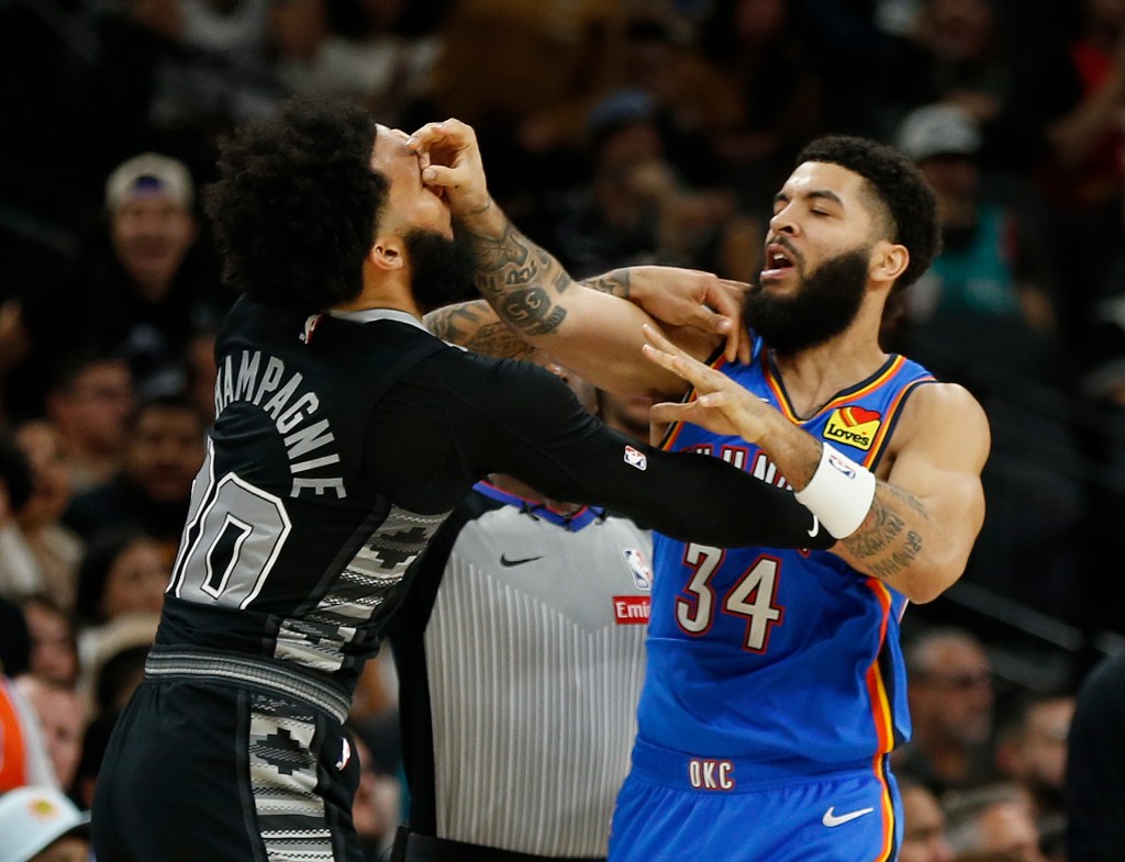 Thunder-Spurs game turns ugly with scuffle as multiple players ejected