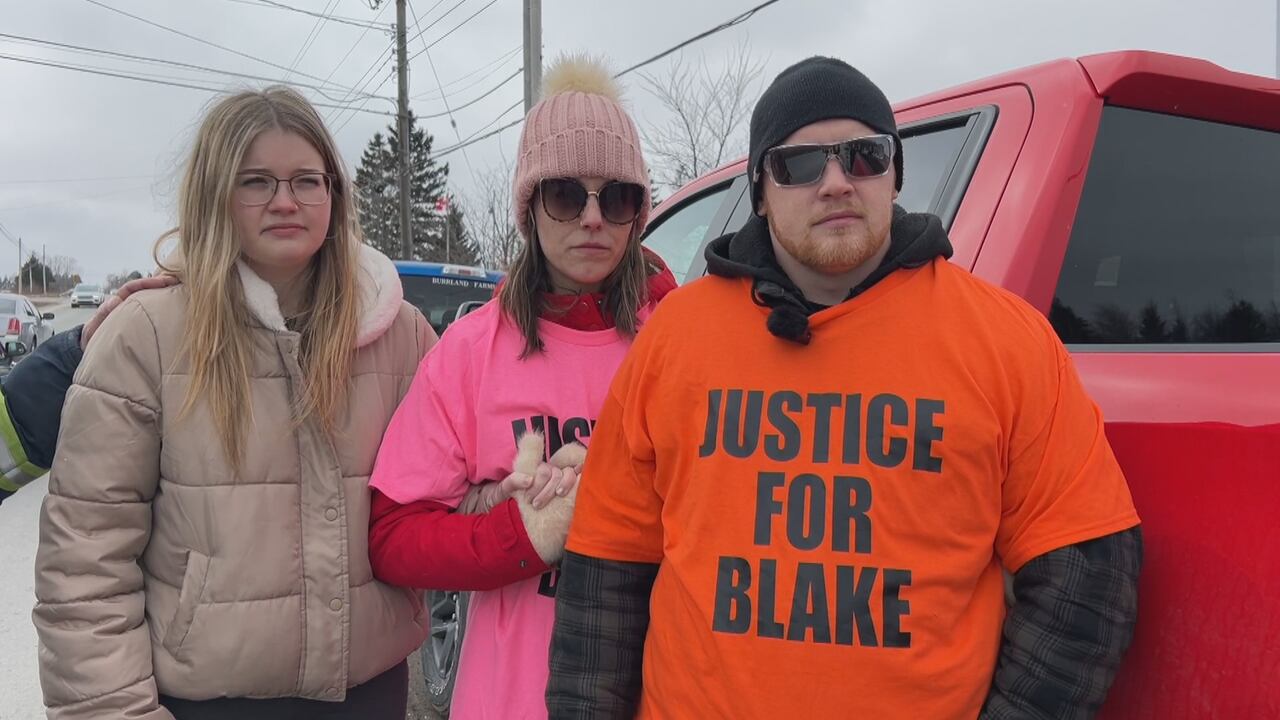 Family, friends of snowmobiler struck by fire truck hold protest