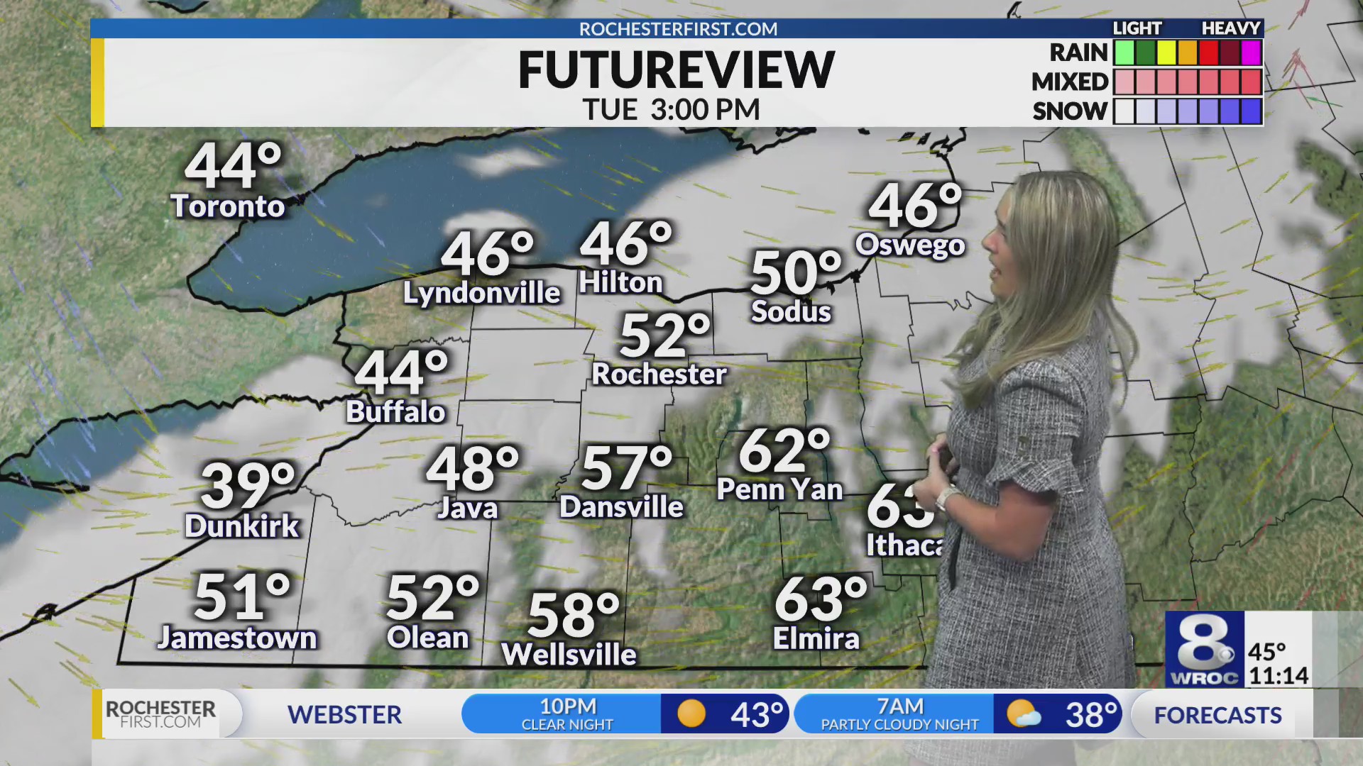 Rochester's Sunday Overnight Weather Forecast