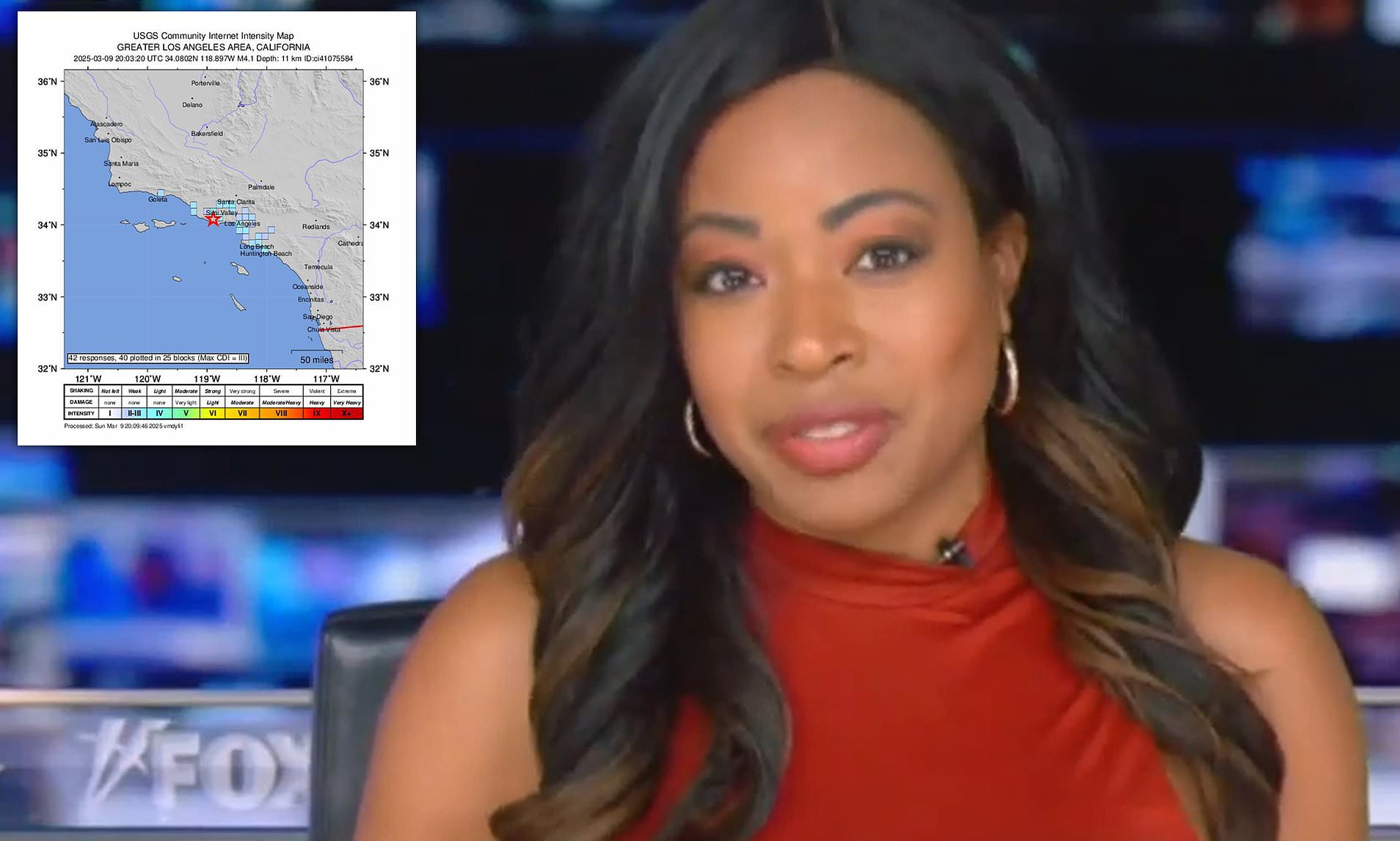 Chilling on-air moment Fox News anchor gets interrupted by Los Angeles ...