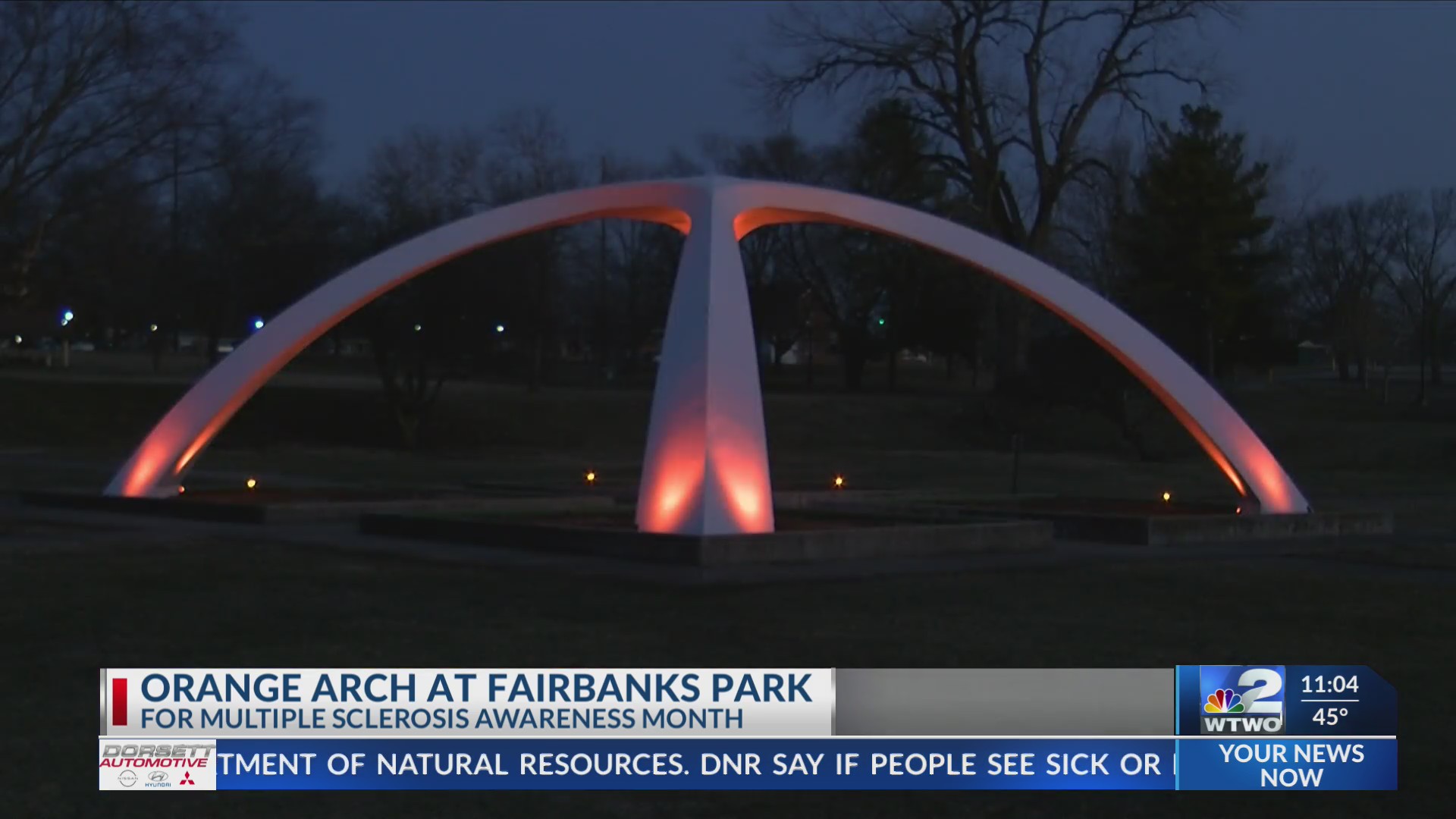 Orange Arch At Fairbanks Park