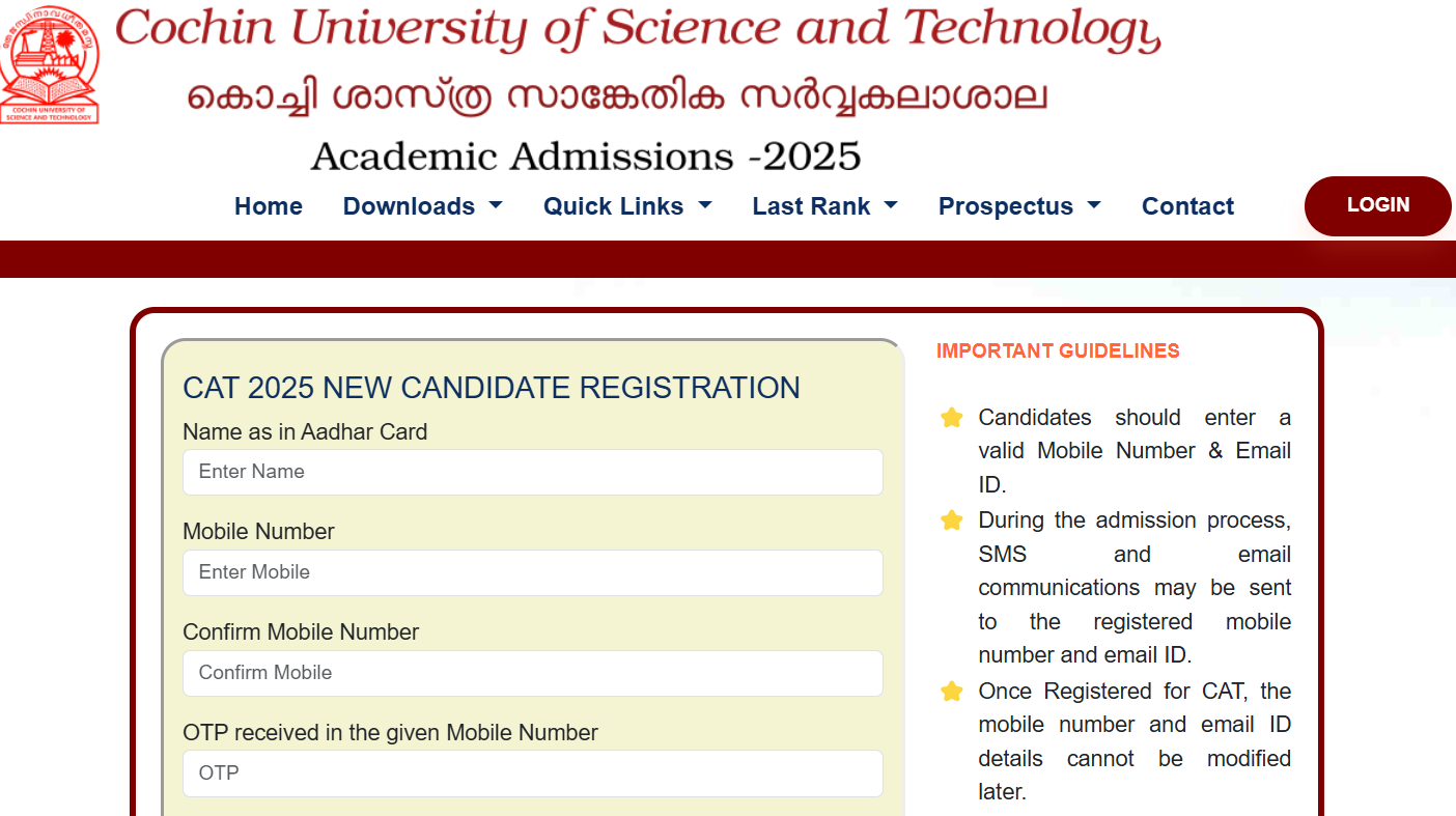 CUSAT CAT 2025 application deadline today, exam from May 10: Here's the ... CUSAT CAT 2025 application deadline today, exam from May 10: Here's the ...