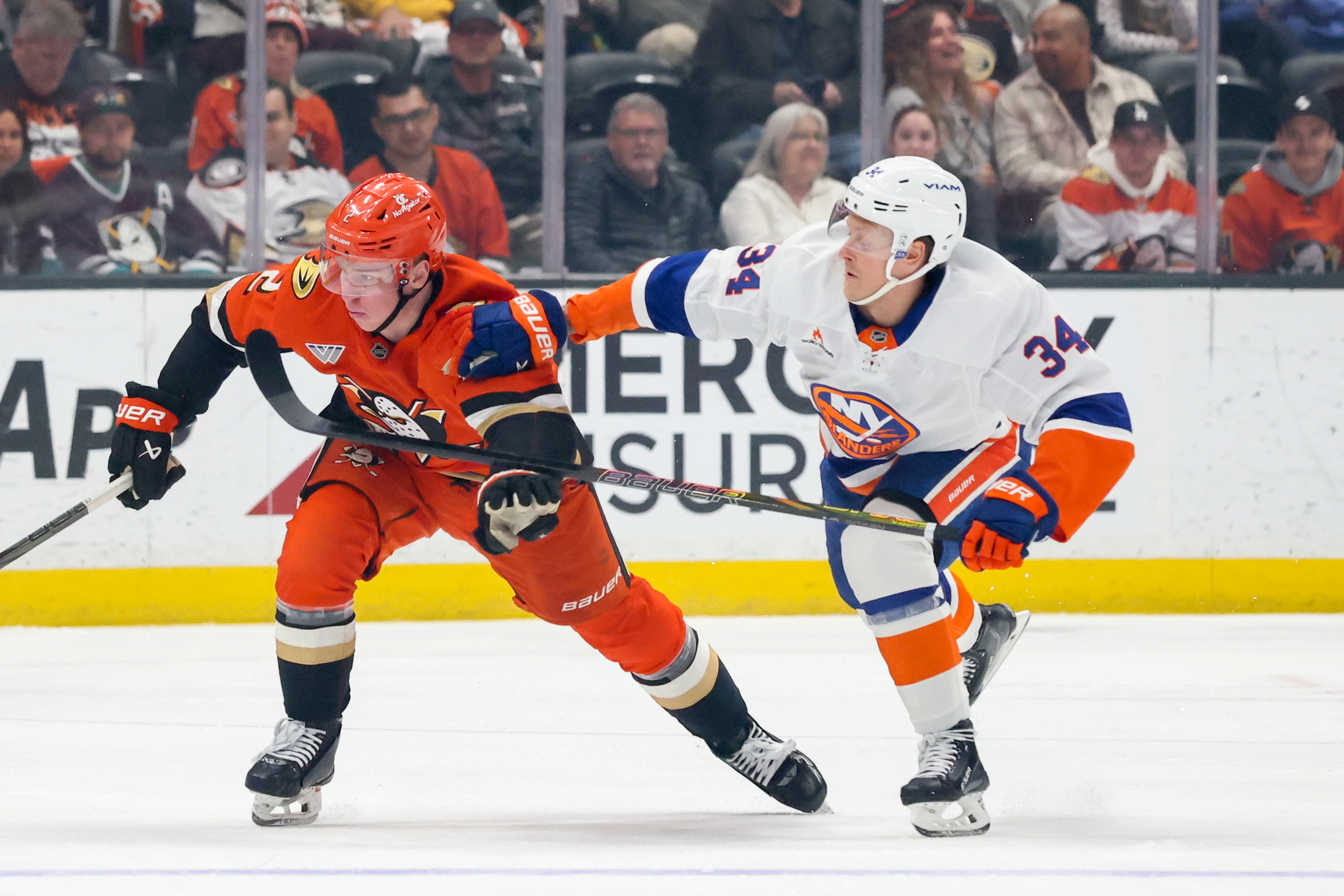 Defenseman Adam Boqvist skates at center with Islanders in a lineup crunch