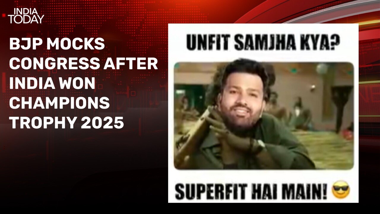BJP mocks Congress with Pushpa reference after India won Champions Trophy 2025