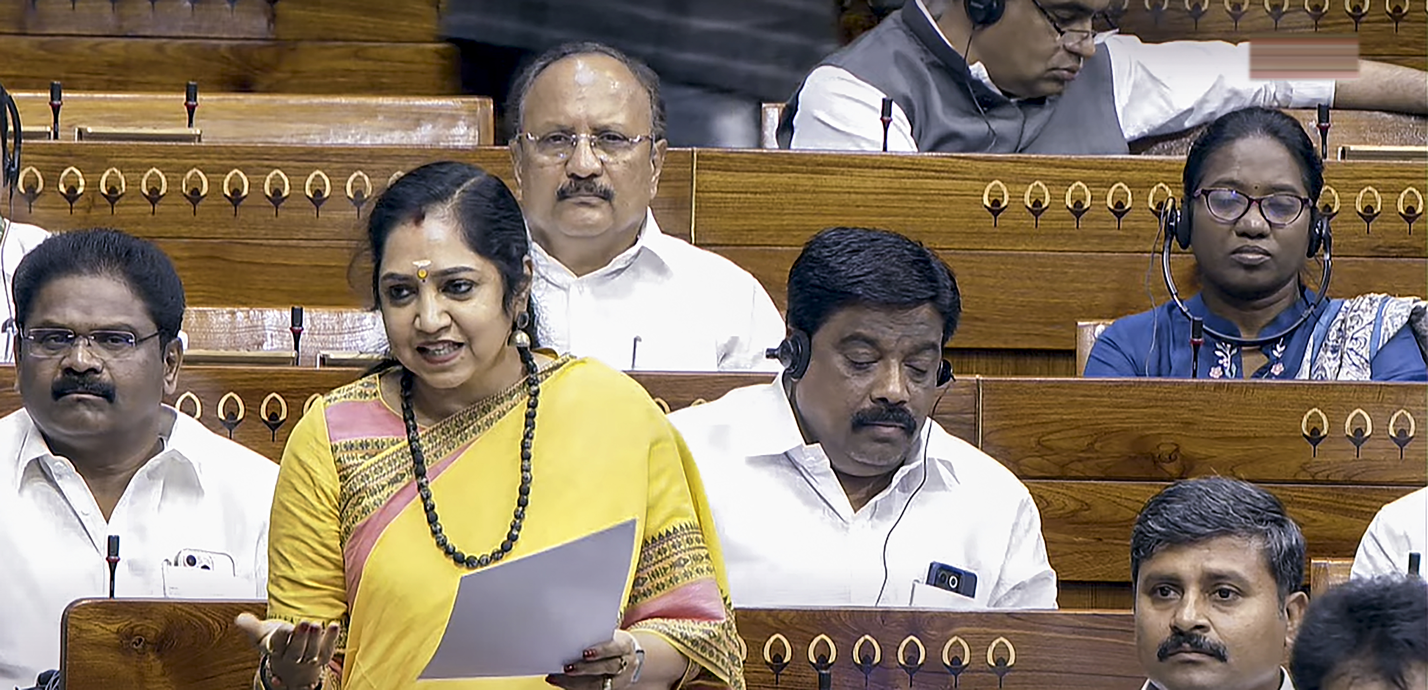 Lok Sabha proceedings disrupted as DMK members protest over Pradhan's ...