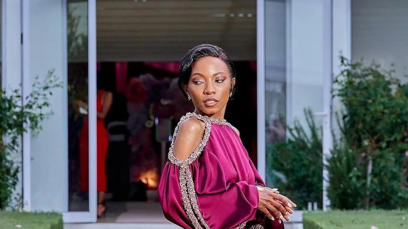 Bahumi Mhlongo shines in father Somizi's first official fashion creation