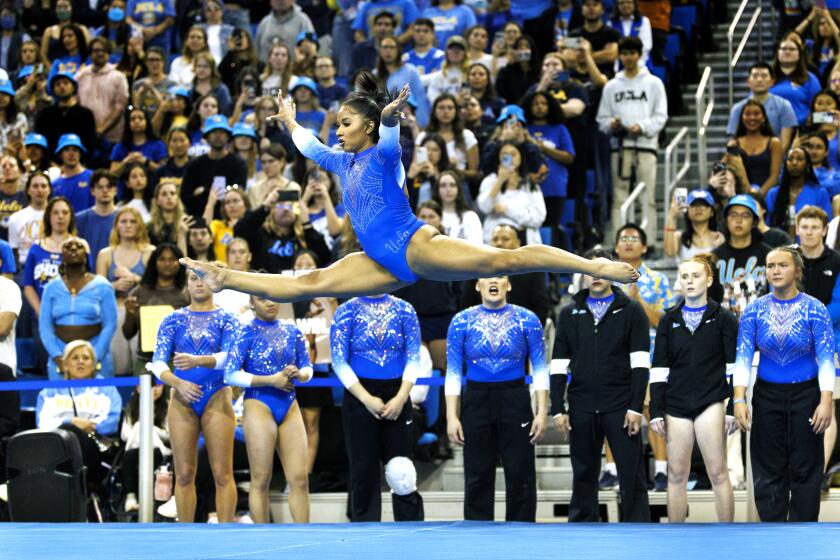 Led by Jordan Chiles, UCLA's Olympians shine in final home meet for Big ...