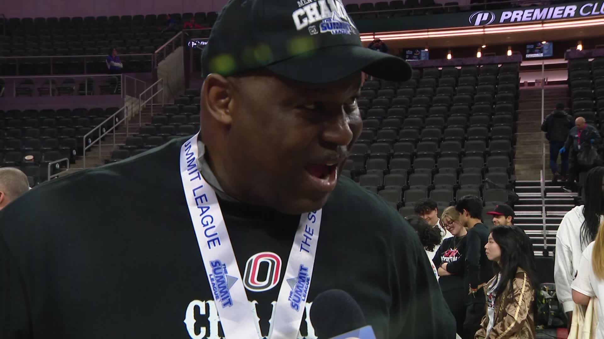 Omaha basketball head coach Chris Crutchfield talks after Summit League ...