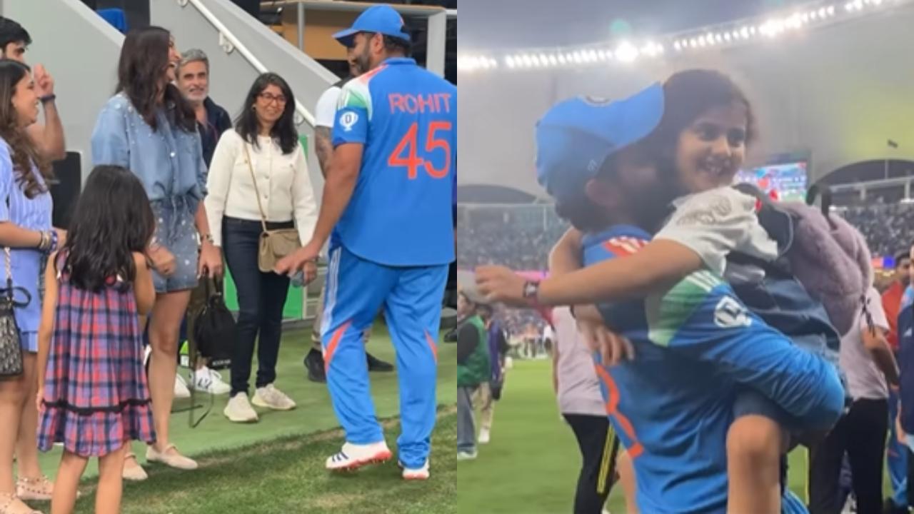 WATCH: Rohit-Jadeja relish family time after India clinch third CT title