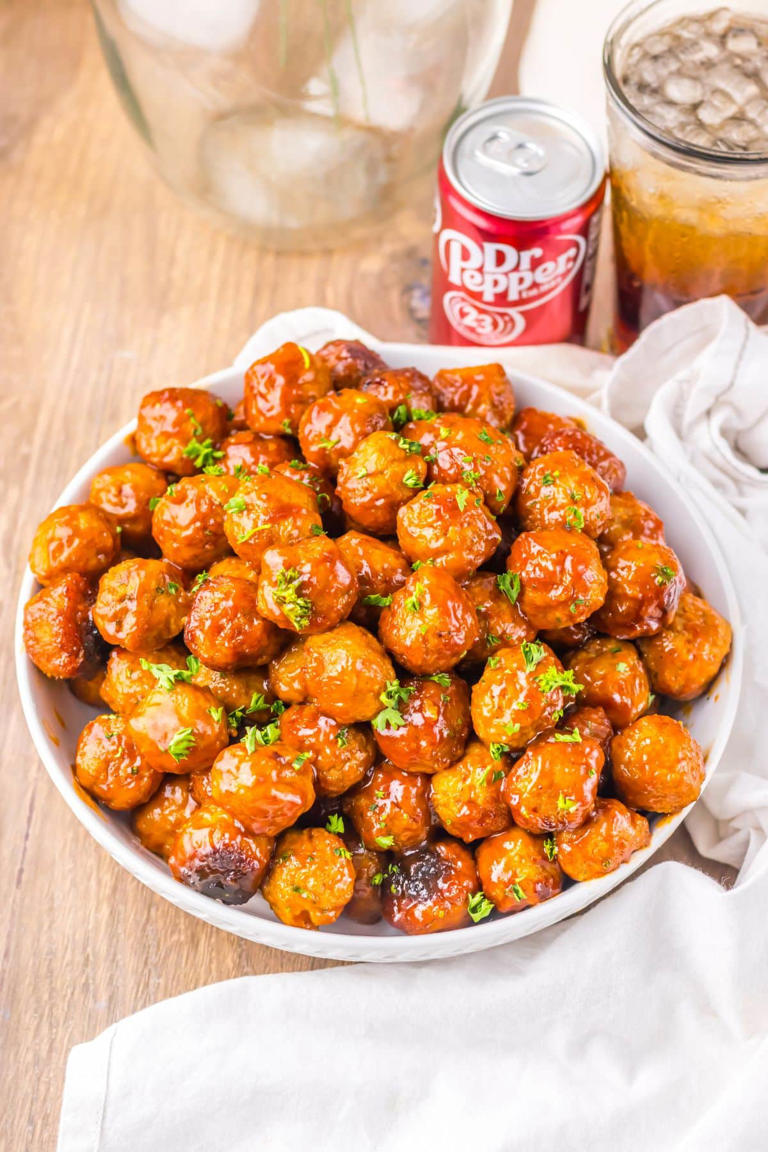 Slow Cooker Dr. Pepper Meatballs