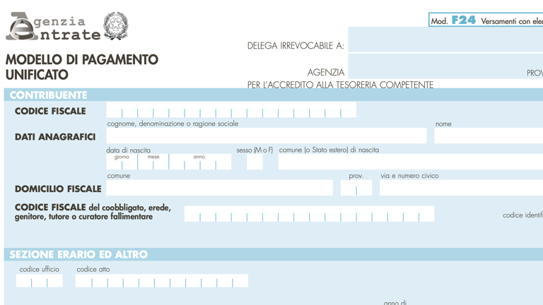 Modello F24: stop al codice 10 per la remissione in bonis