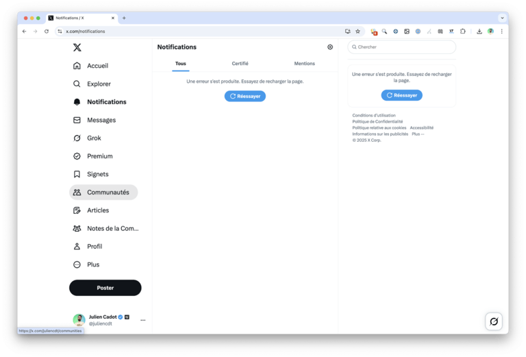 X (Twitter) est de nouveau en panne : c’est normal si vous n’arrivez ... X (Twitter) est de nouveau en panne : c’est normal si vous n’arrivez ...