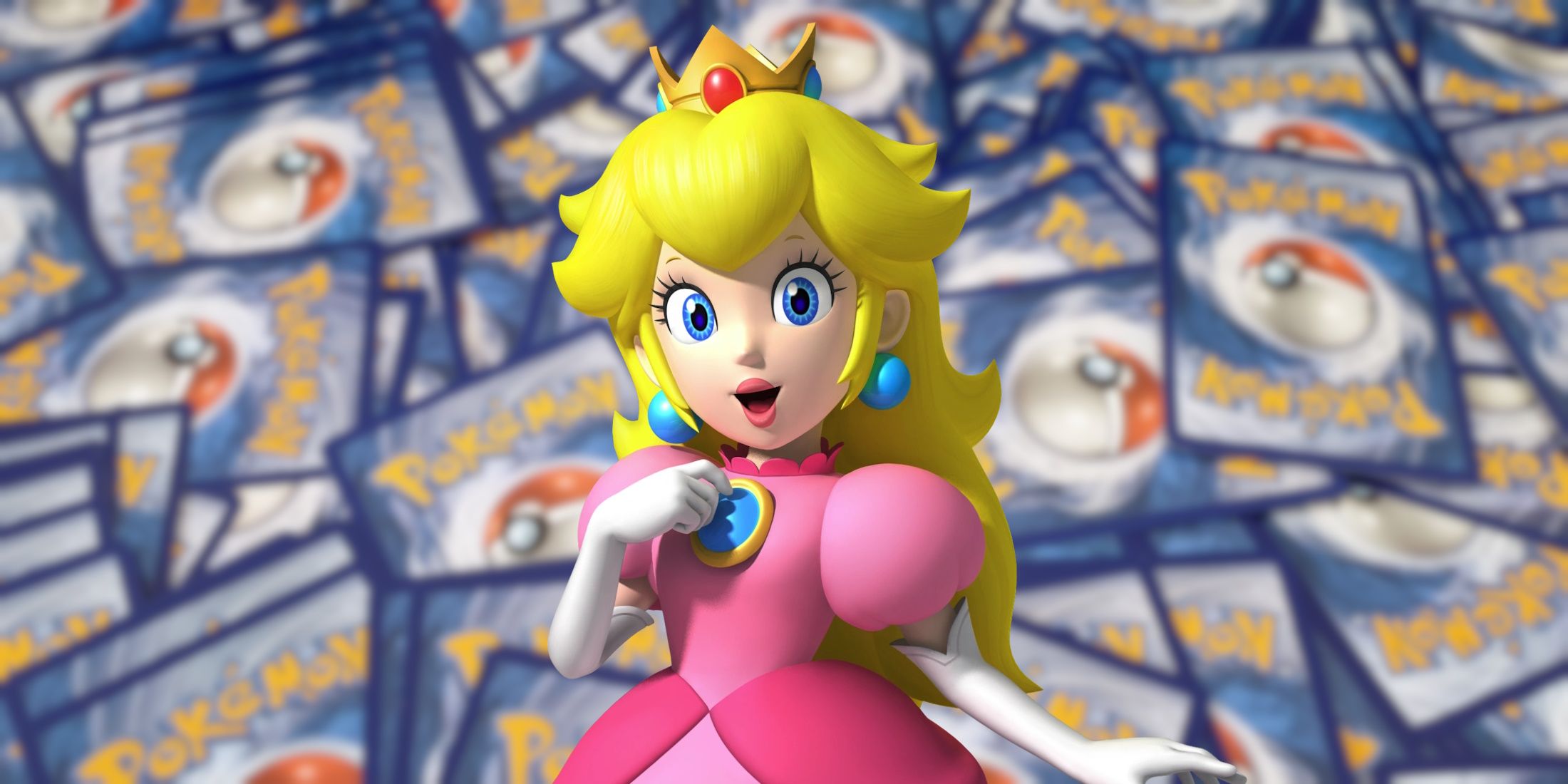 Pokemon Fan Creates Impressive Princess Peach Crossover Card