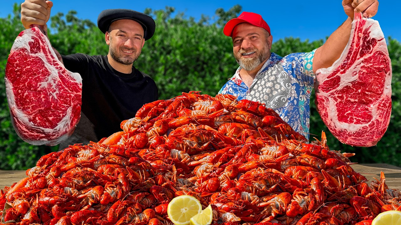 Brutal Dinner Recipe! Cooking Fresh Crawfish Stewed in Beer and Juicy ...