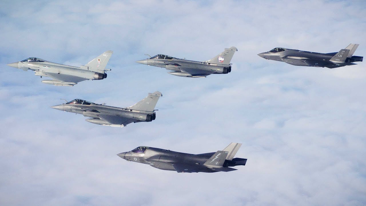 HMS Queen Elizabeth Jets Join Exercise Atlantic Trident