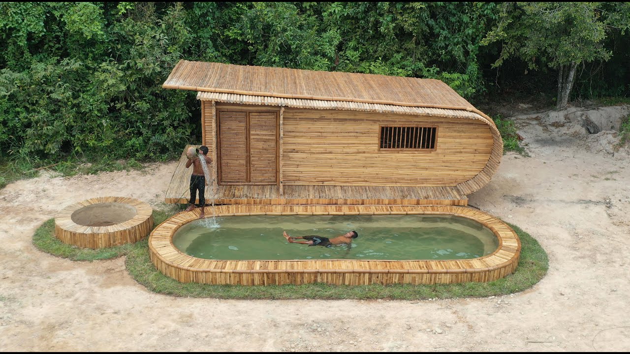 Building an Incredible Primitive Villa with a Swimming Pool & Deco Room!