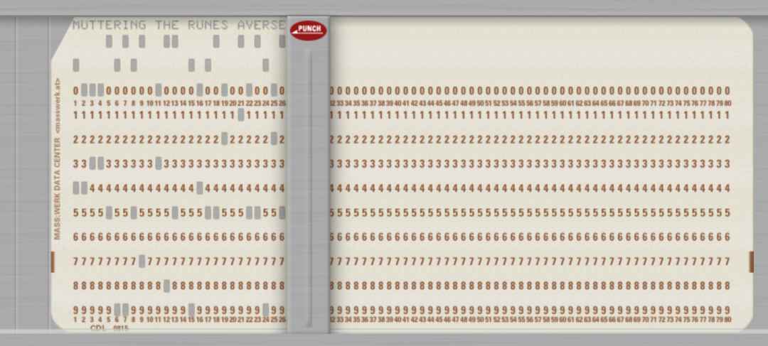 Make your own virtual punchcard