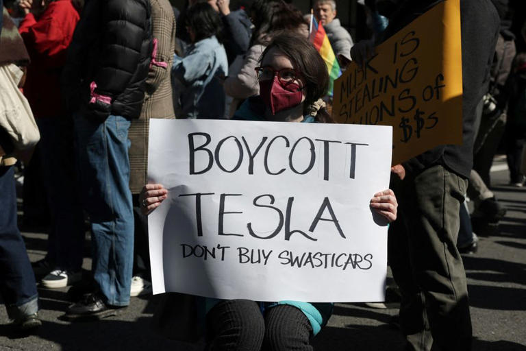Elon Musk makes feelings clear on Tesla protests as activists storm ...