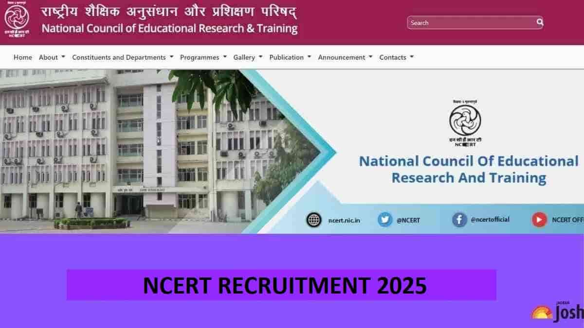 NCERT Recruitment 2025 for Production Assistant, Anchor and Other Posts ...