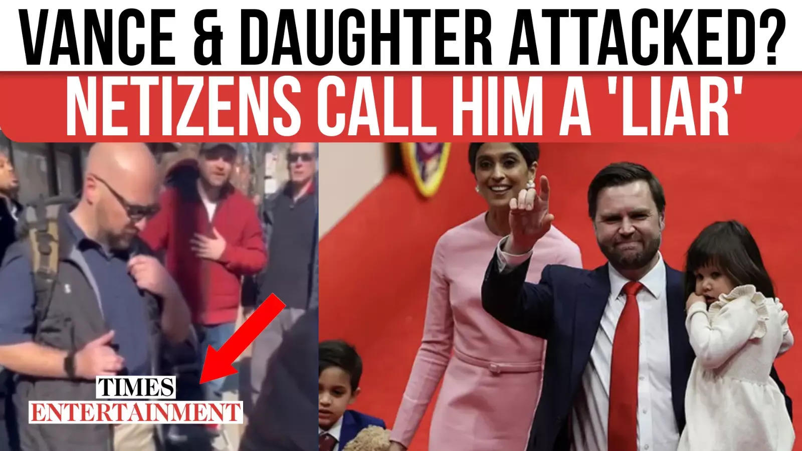 JD Vance & Daughter Face 'Slava Ukraini' Protesters - Netizens Expose Him
