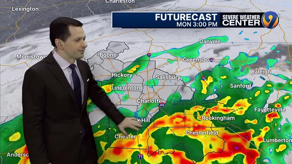 Monday afternoon forecast update with Meteorologist Joe Puma