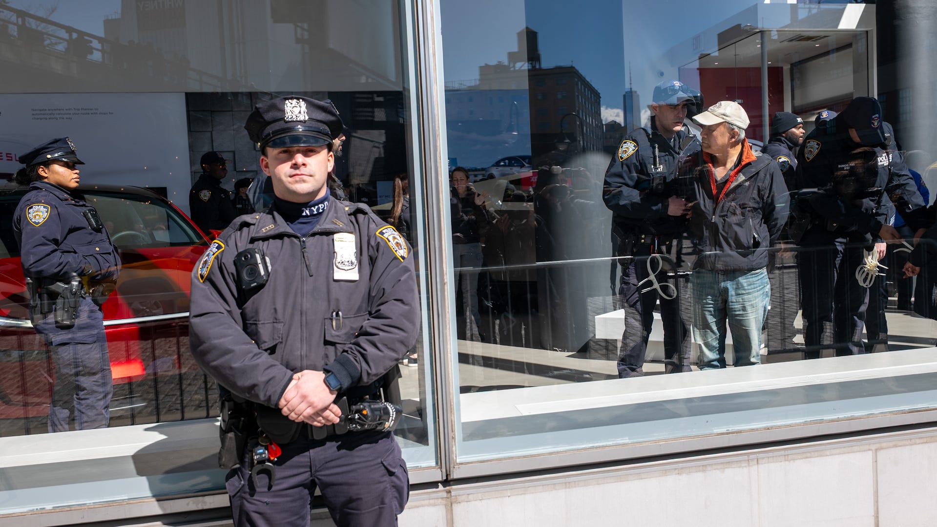 Tesla dealership protest ends in arrests from NYPD