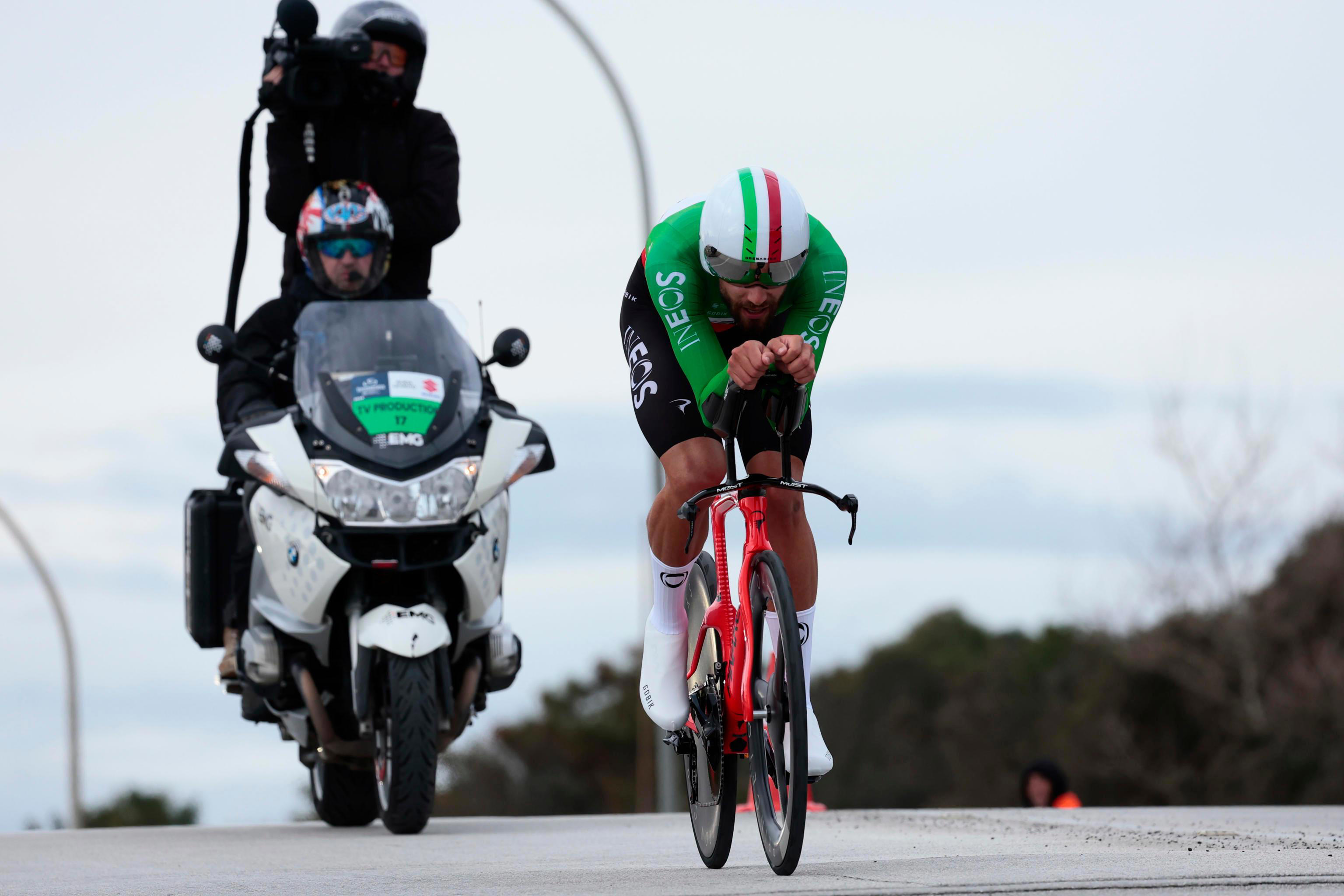 Ciclismo: fenomenale Ganna nella crono versiliese della Tirreno-Adriatico Ciclismo: fenomenale Ganna nella crono versiliese della Tirreno-Adriatico