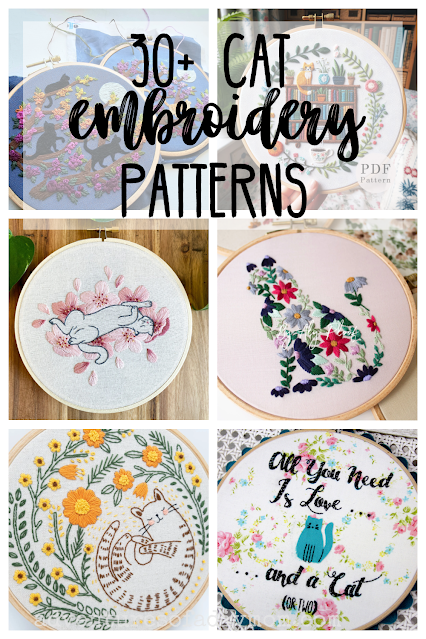30+ Cat Embroidery Patterns