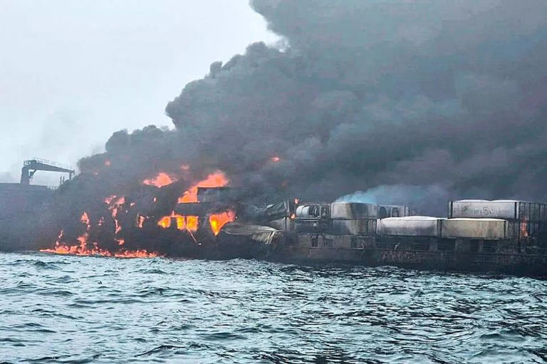 Oil tanker and cargo ship crash in North Sea 'fireball' as over 30 ...