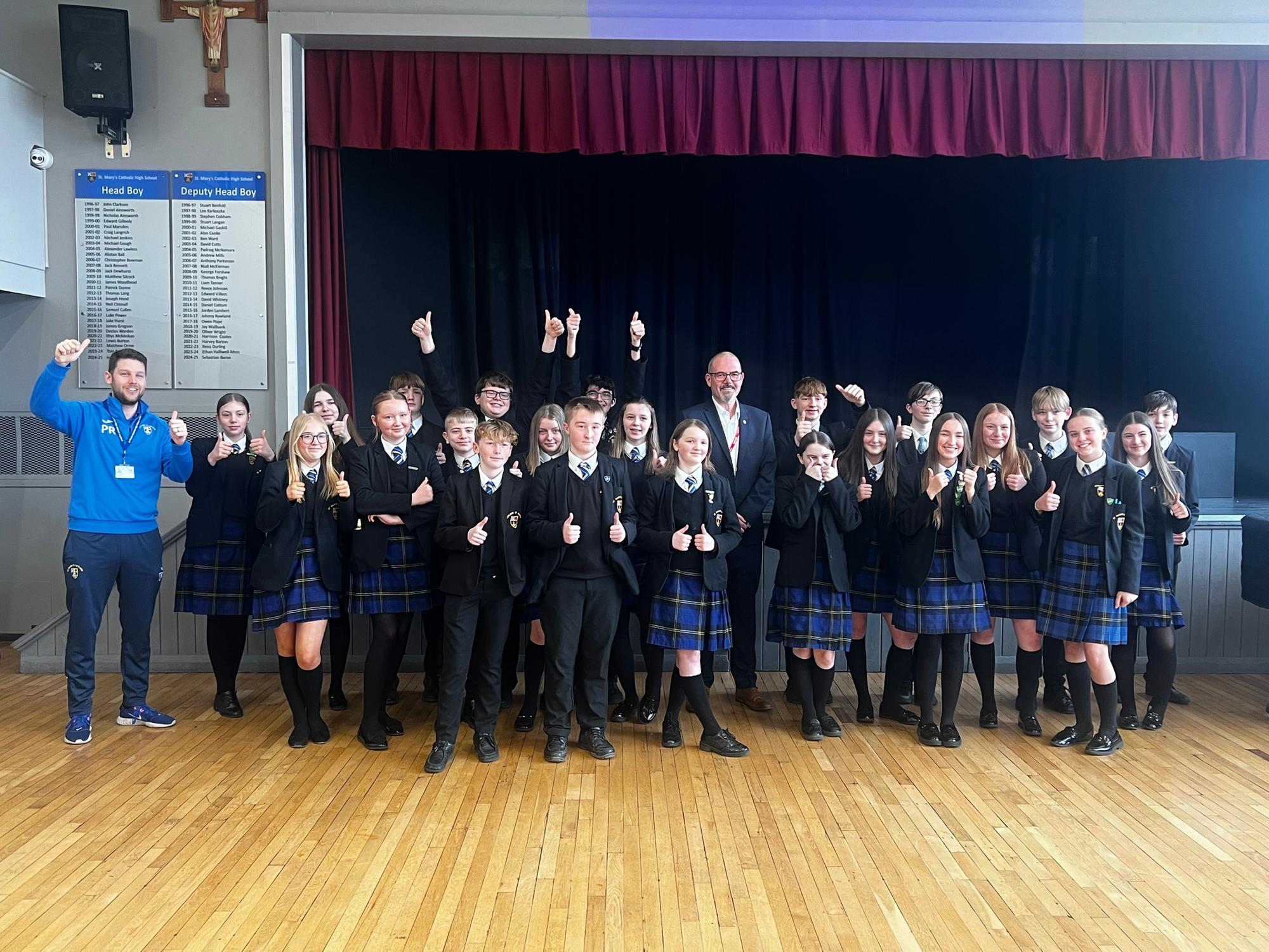 Paul Foster MP joins St Mary’s Catholic High School students to ...