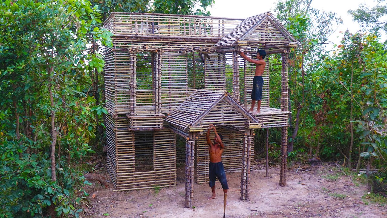 Building a Creative Modern 2-story Mud Villa!
