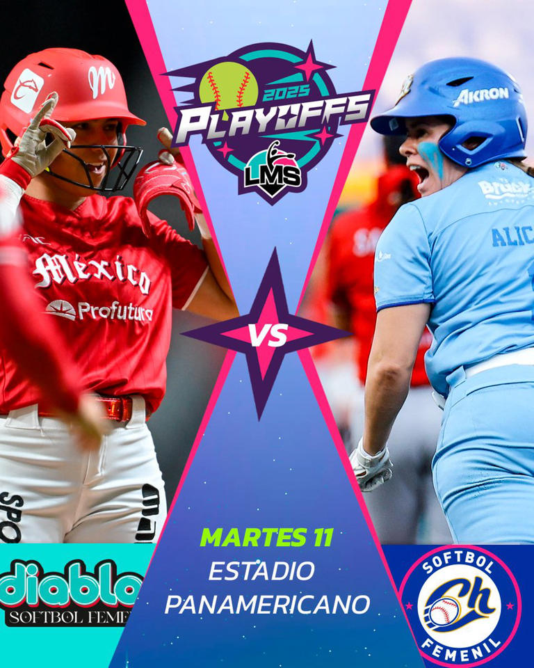 Diablos vs. Charros: dónde ver EN VIVO Juego 2 HOY Playoffs Liga Mexicana de Softbol 2025