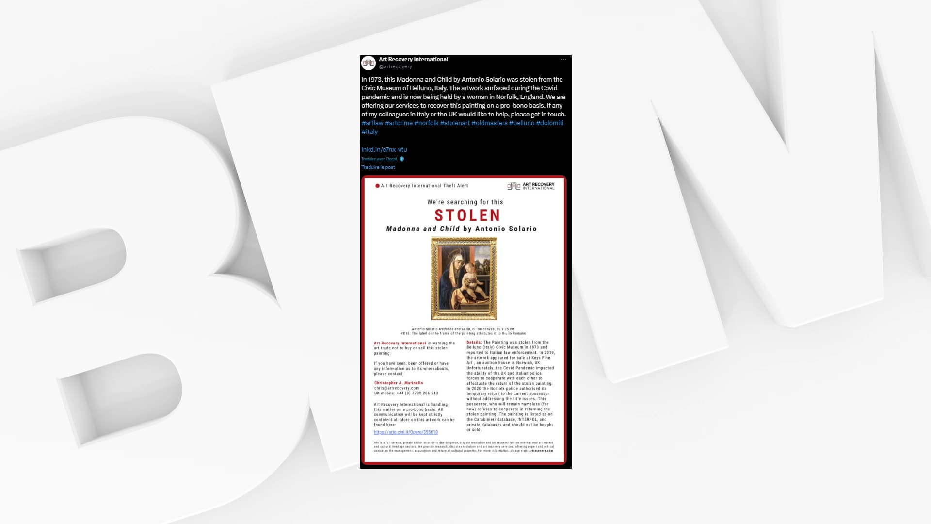 Royaume-Uni: une Britannique refuse de rendre un tableau du XVIe siècle ...