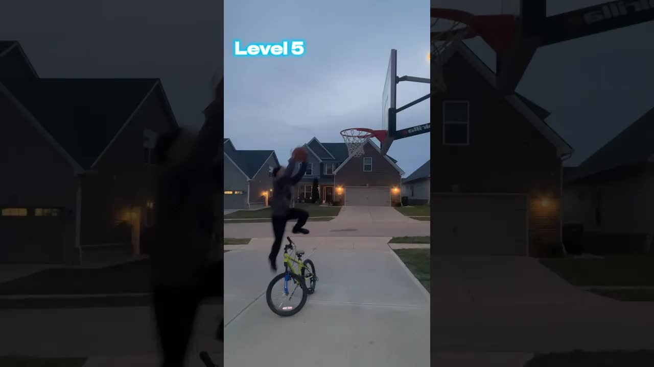 Progressive Basketball Dunks Over Increasingly Difficult Obstacles