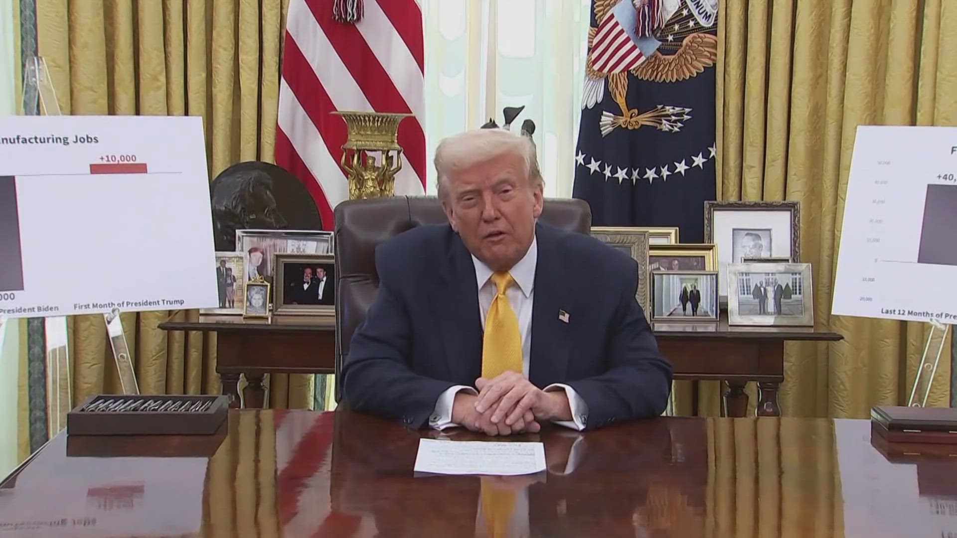 Investors react to Trump's tariffs, comments that he cannot rule out ...