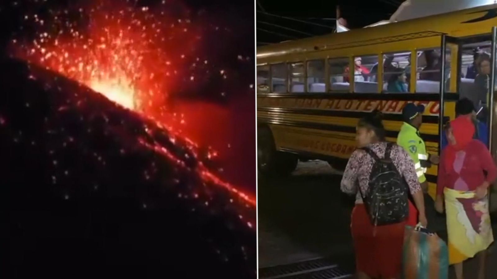 Hundreds evacuate as volcano erupts