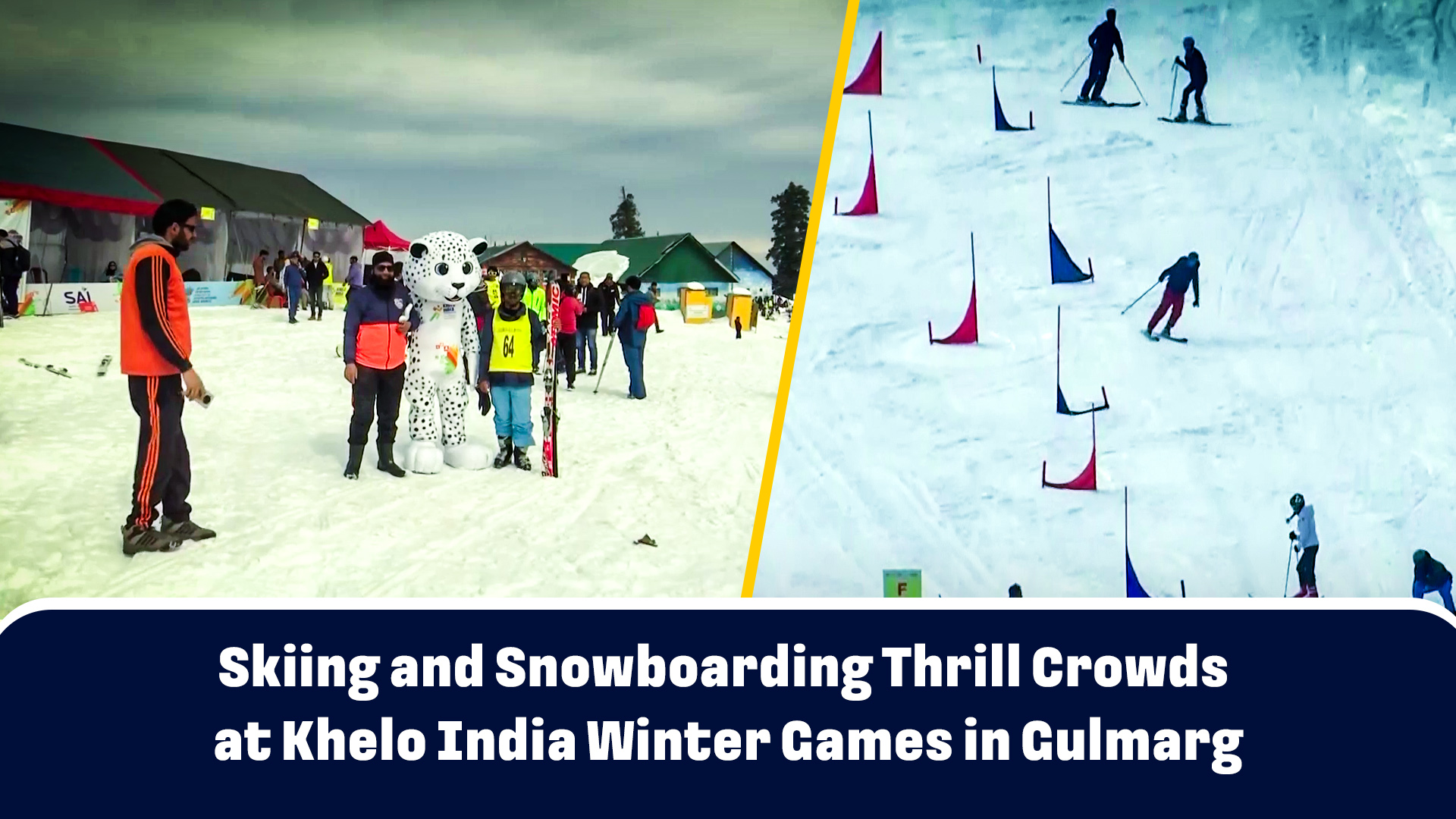Skiing and Snowboarding Thrill Crowds at Khelo India Winter Games in ...