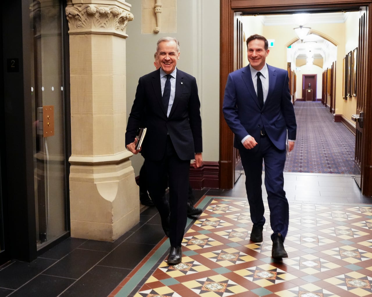 After landslide victory, Mark Carney meets with Trudeau as transition ...