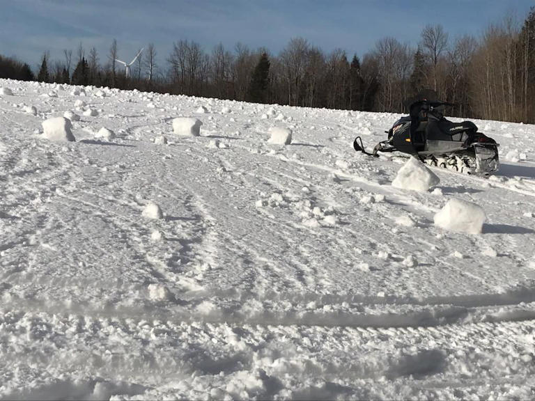 Rare ‘snow rollers’ show up on Tug Hill