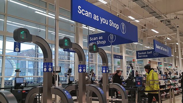 Tesco trials 'scan as you go' giant trolley scales to combat theft
