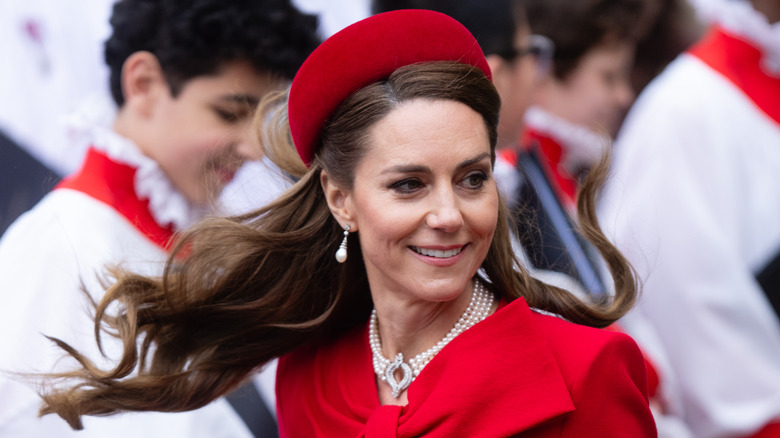 Kate Middleton's Bright Red Look Has All Eyes On Meghan Markle's ...