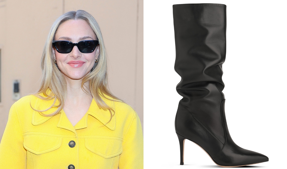 Amanda Seyfried Kicks off Spring in Bright Yellow Jacket and Skirt Set ...