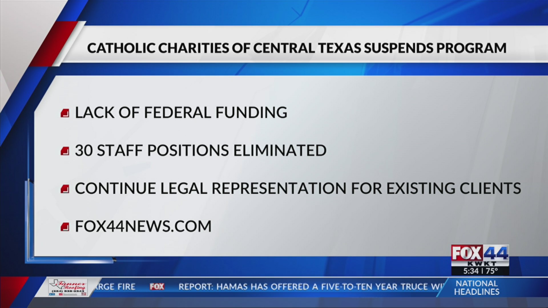 Catholic Charities of Central Texas suspends Refugee Resettlement Program