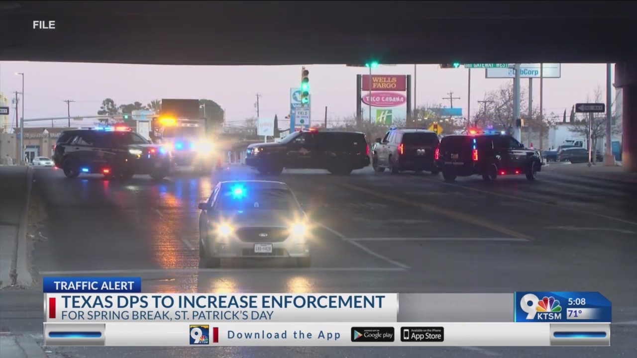 Texas DPS to increase enforcement for spring break, St. Patrick’s Day