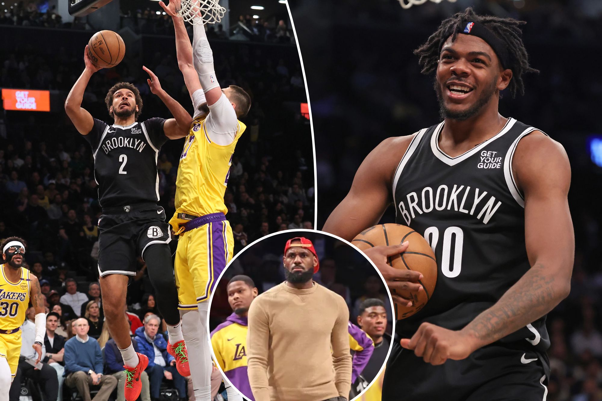 Nets hold off LeBron James-less Lakers behind impressive defense to snap seven-game skid