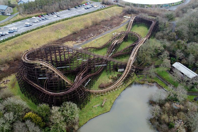 Aerial pictures show the state of Oakwood theme park as rides are ...